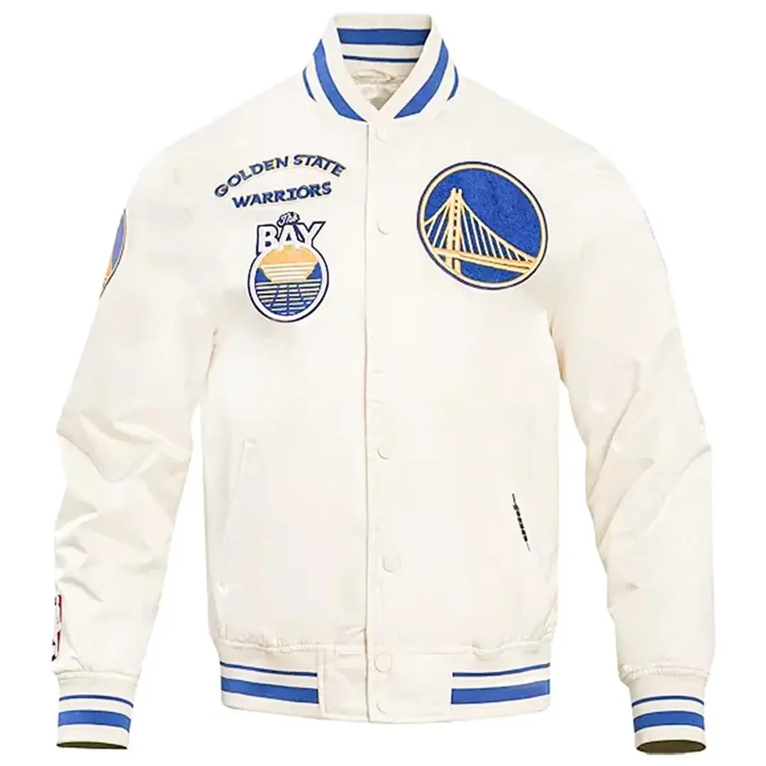 Golden State Warriors Retro Classic Satin Jacket | Shop Now