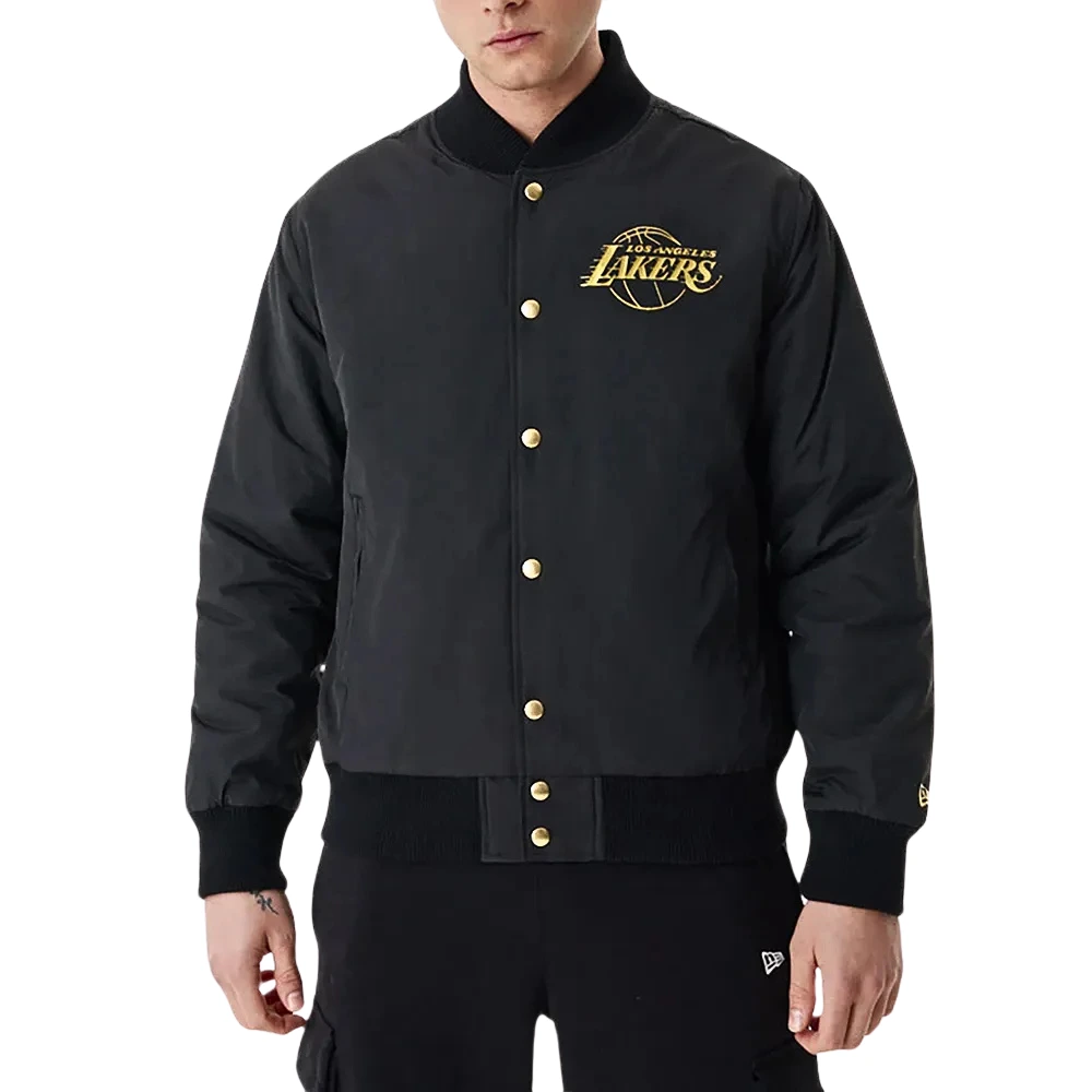 LA Lakers Team Script Black Jacket | Team Script Black Jacket