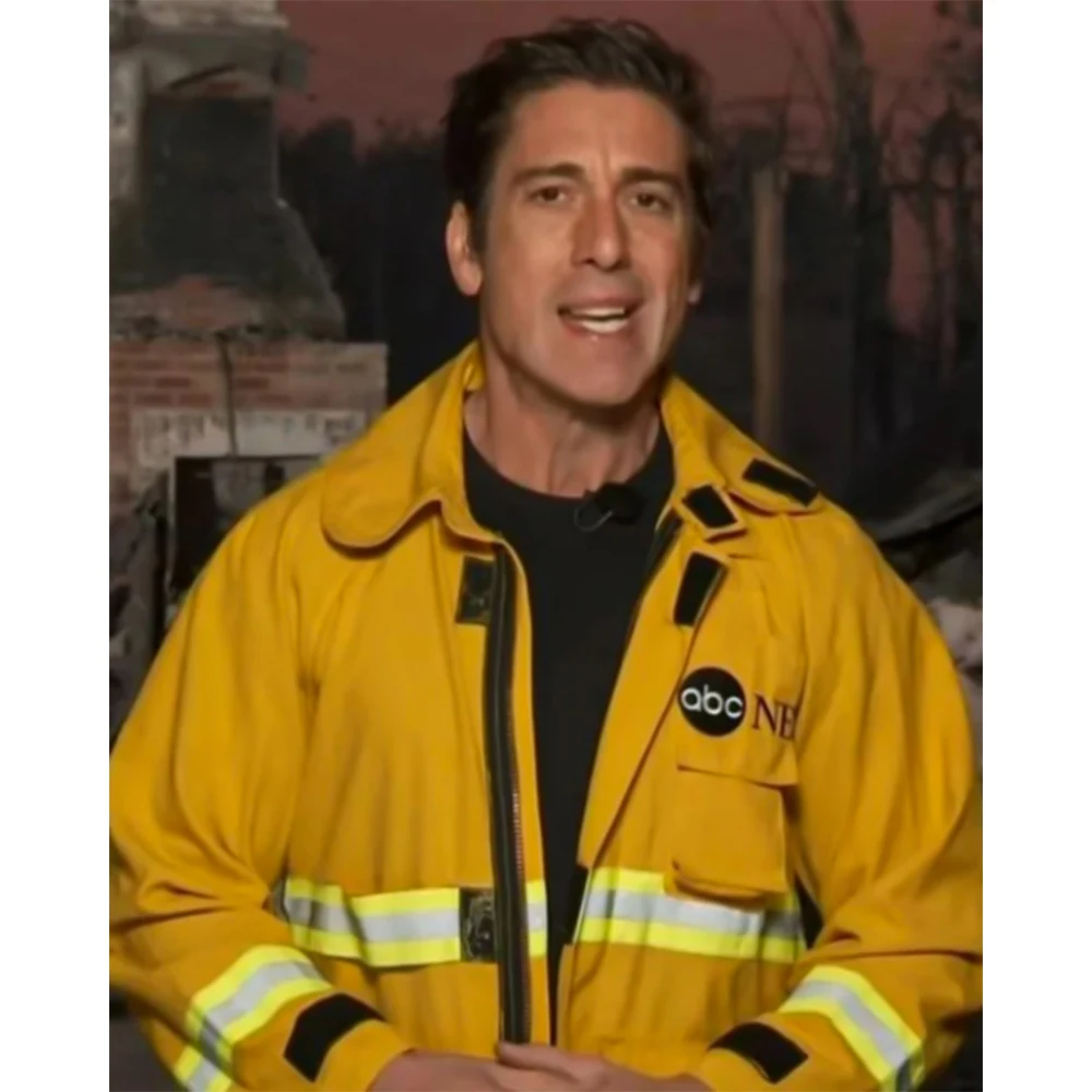 David Muir Clothespin Fire Yellow Jacket | Trendsfort